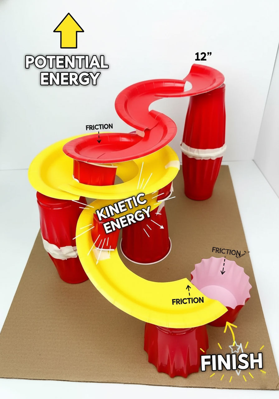 Paper Plate Roller Coaster STEM Challenge: Ultimate Physics Fun for ...