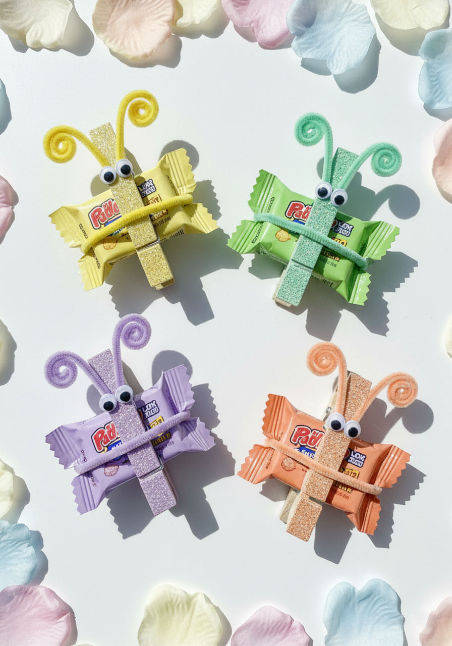 Valentine Candy Love Bugs Craft: 5-Minute Butterfly Treats