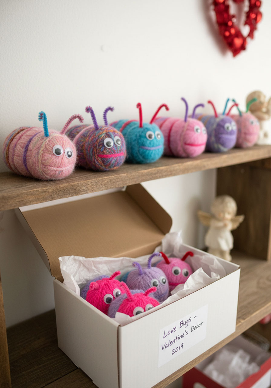 How to Make Little Love Bugs: Adorable Valentine's Yarn Craft