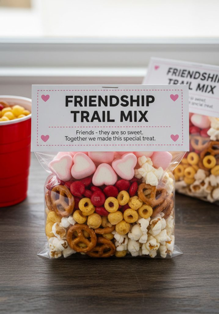 Valentine's Day Friendship Trail Mix: Easy Classroom Snack