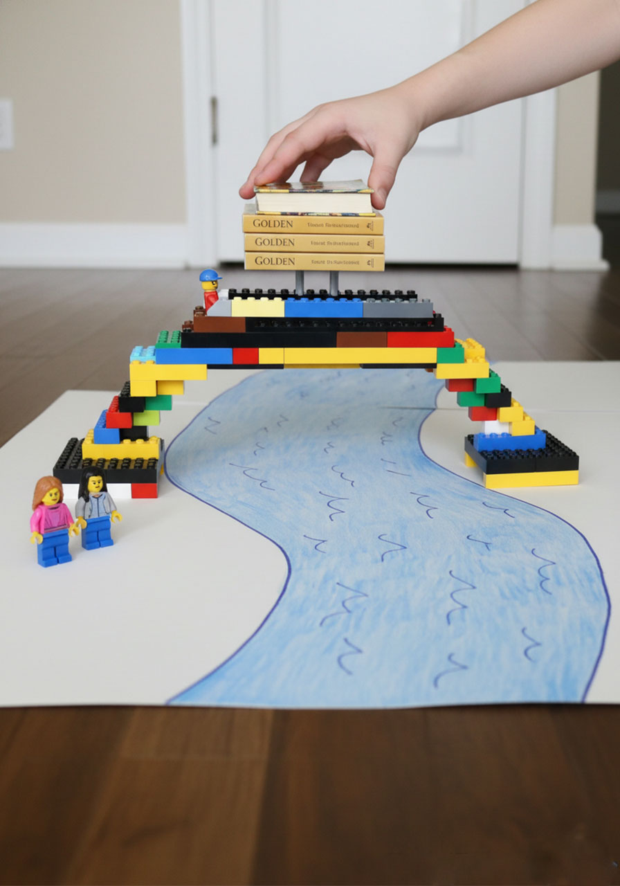 LEGO Bridge Building Challenge: Fun STEM Party Game