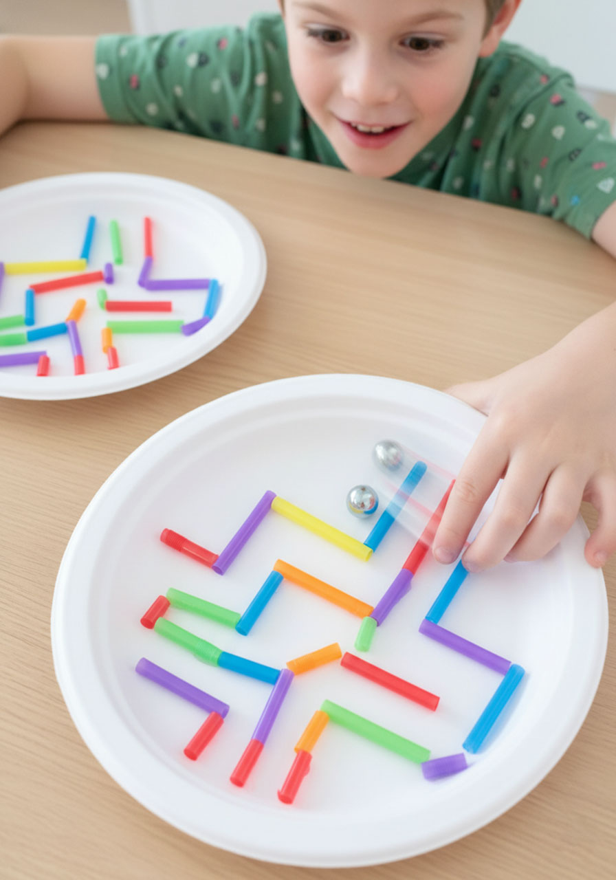 Paper Plate Maze STEM Challenge Kids Will Love to Build
