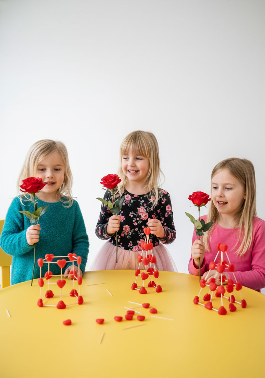 Valentine's Day STEM Challenge: Gummy Heart Tower Game