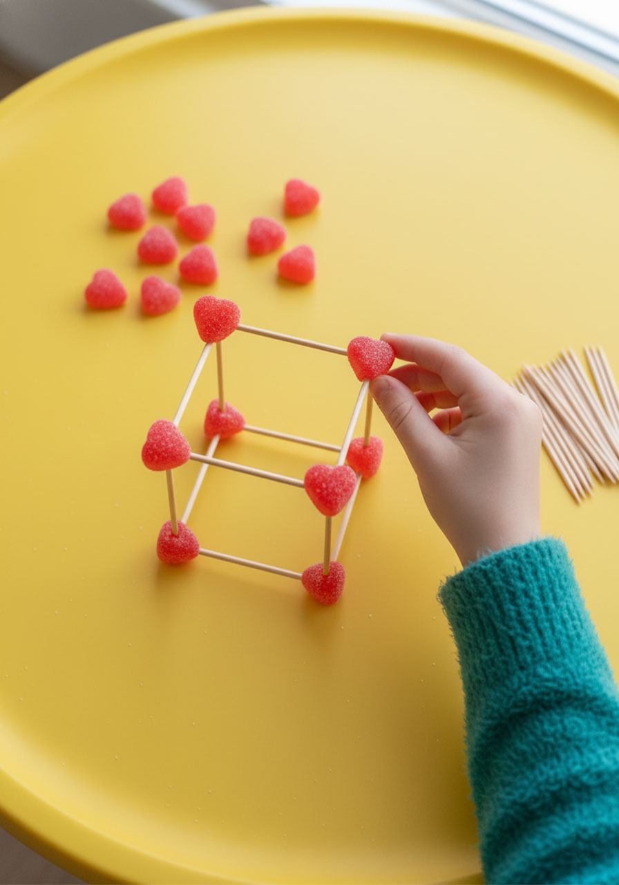 Valentine's Day STEM Challenge: Gummy Heart Tower Game