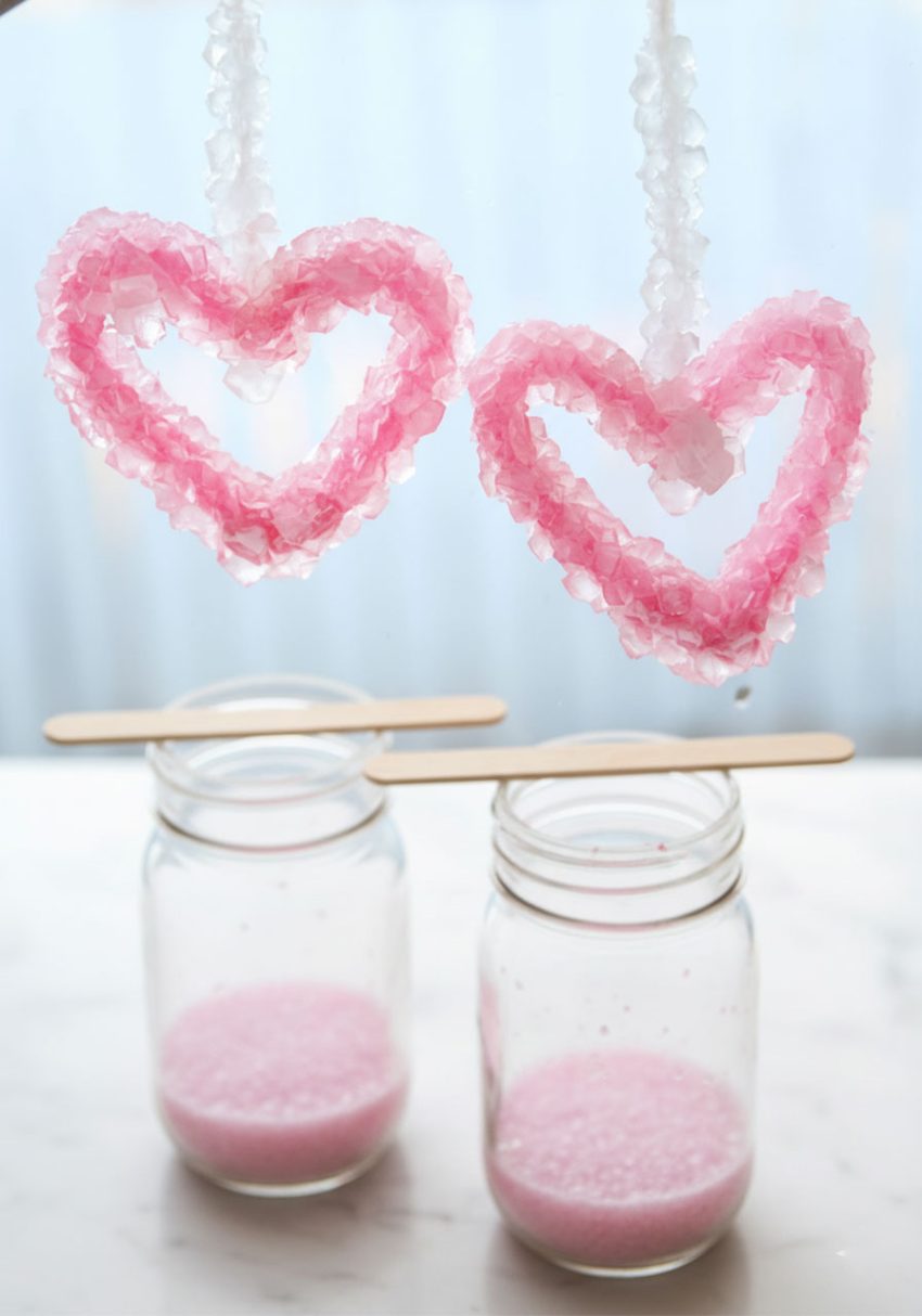 Grow Sparkly Valentine Crystal Hearts Overnight (Easy!)