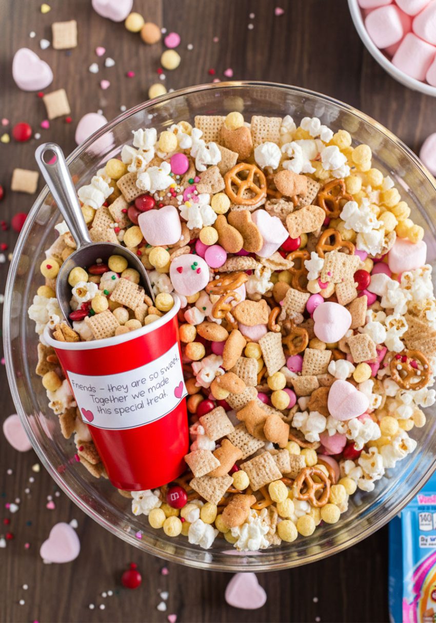 Valentine's Day Friendship Trail Mix: Easy Classroom Snack