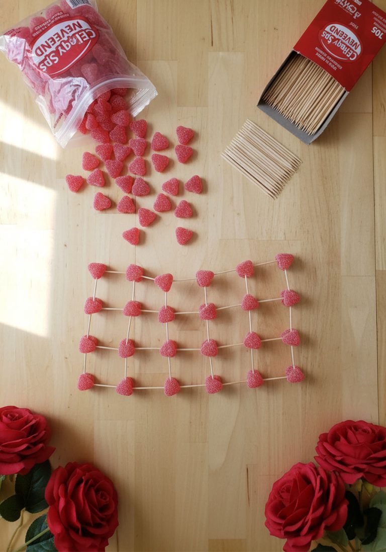 Valentine's Day STEM Challenge: Gummy Heart Tower Game