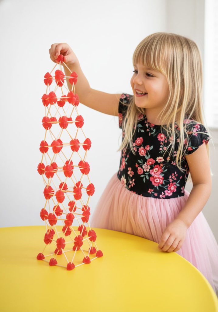 Valentine's Day STEM Challenge: Gummy Heart Tower Game