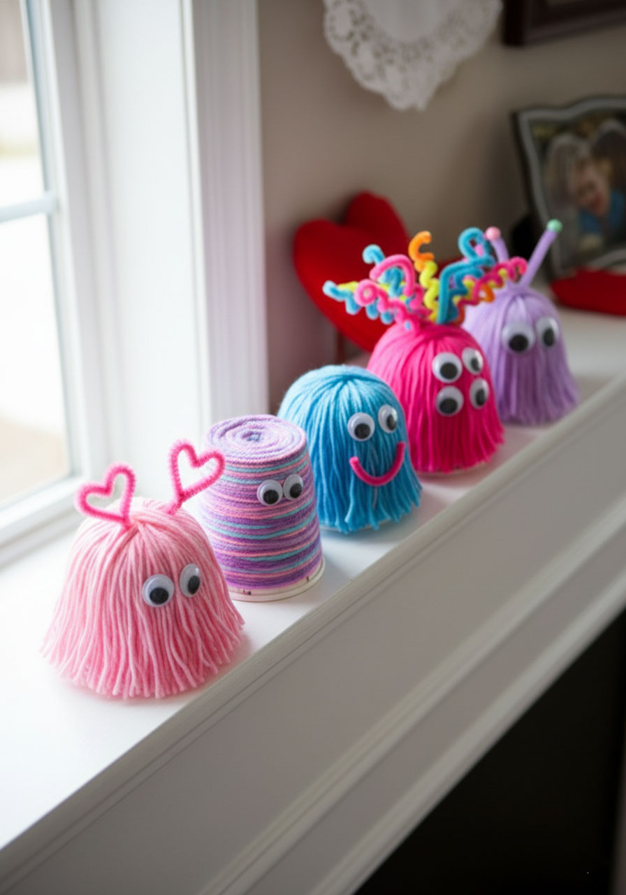 How to Make Little Love Bugs: Adorable Valentine's Yarn Craft