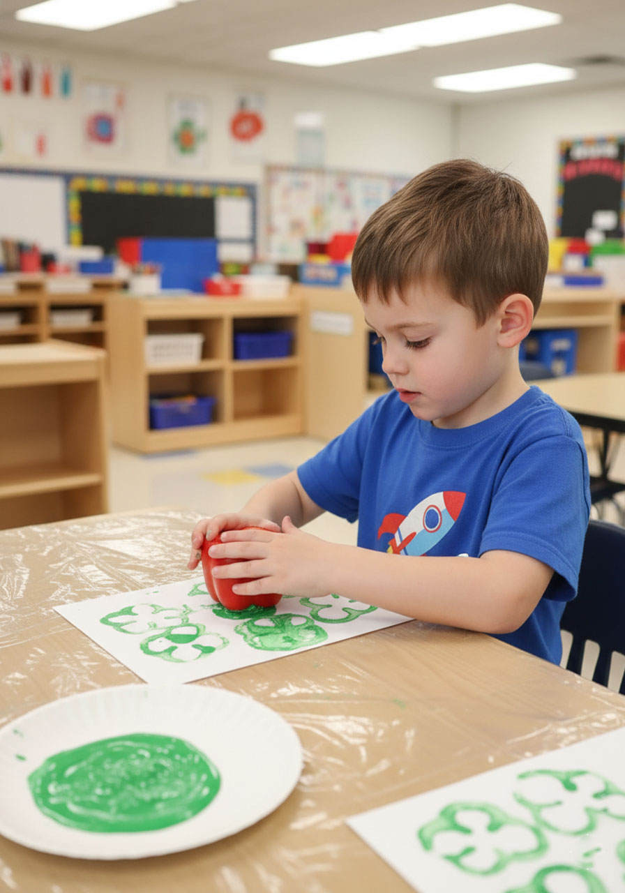 Genius 5-Min Pepper Stamping Craft for St. Patrick's Day Kids