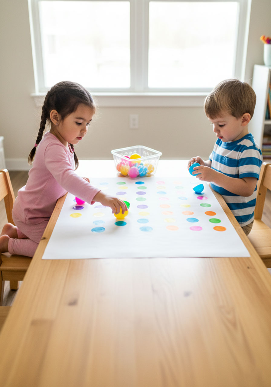 Easter Egg Puzzle: Easy Color Matching for Toddlers
