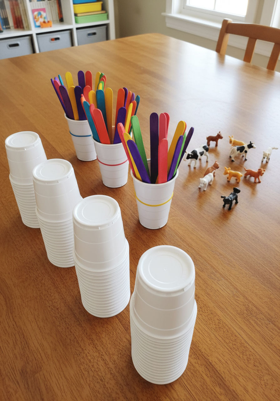 Cup Tower Building Challenge: Fun Indoor Activity for Kids