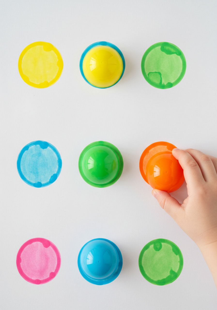 Easter Egg Puzzle: Easy Color Matching for Toddlers