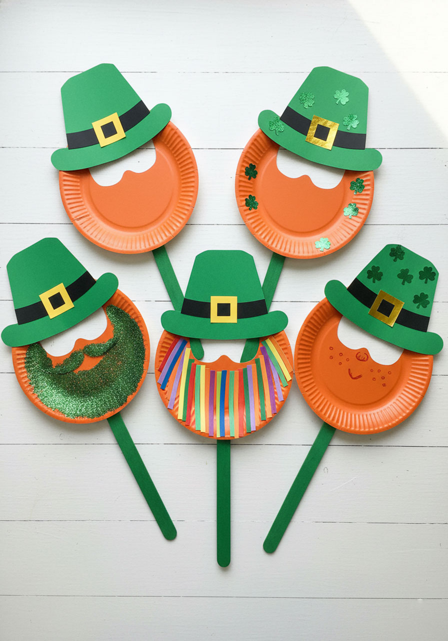 Paper Plate Leprechaun Mask: Easy St. Patrick's Craft