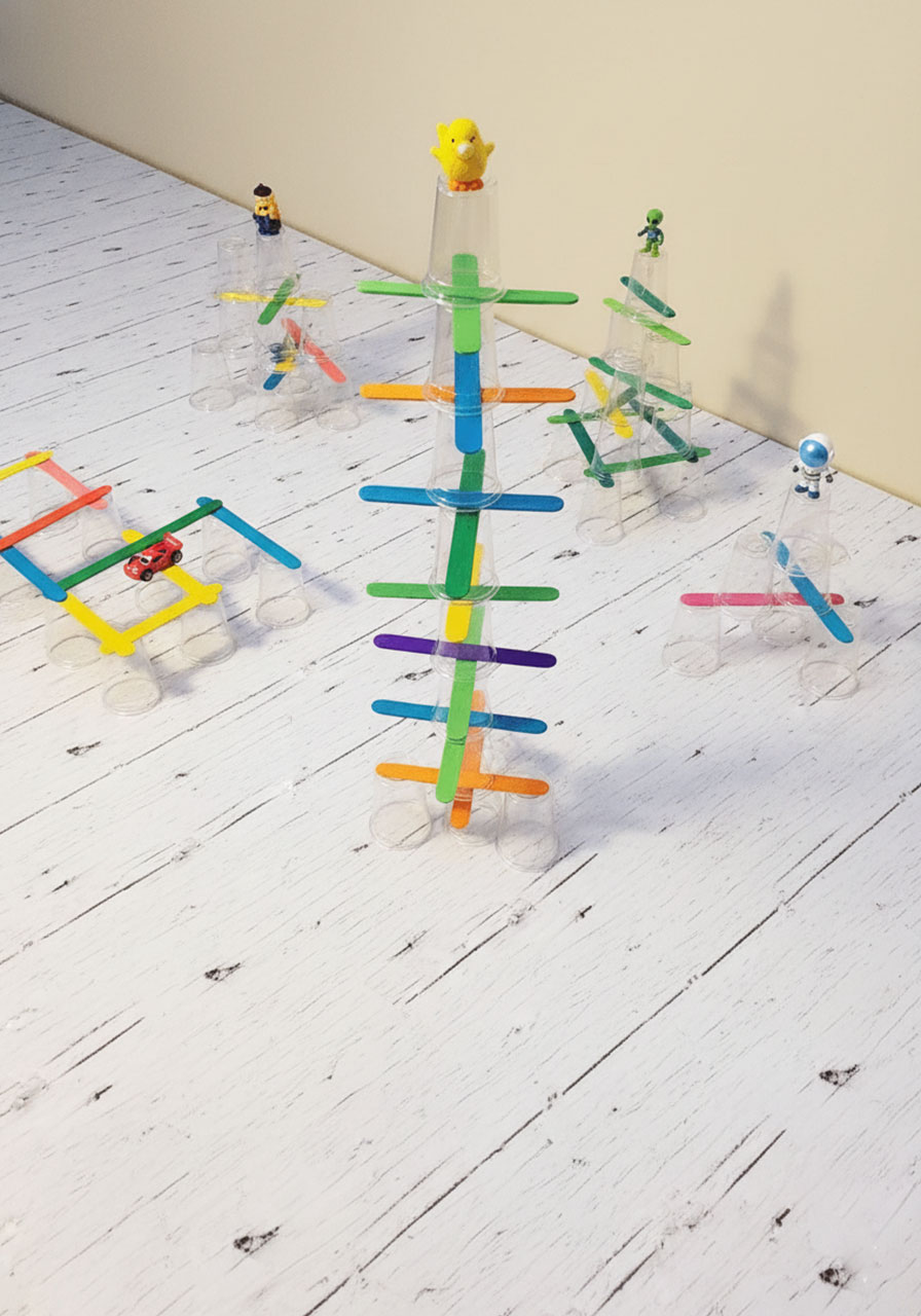 Cup Tower Building Challenge: Fun Indoor Activity for Kids