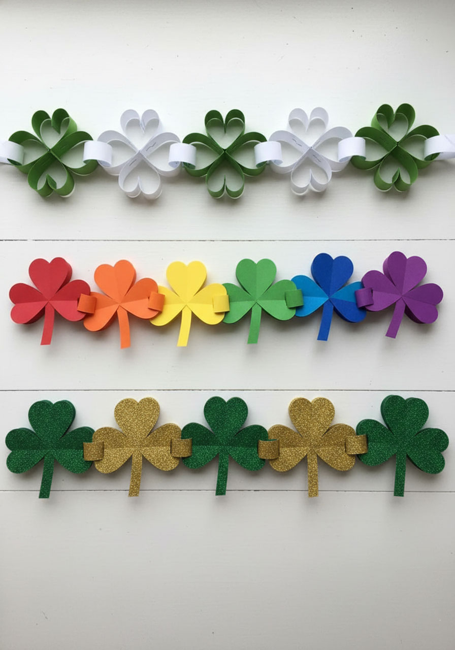 How to Make a Shamrock Paper Chain (Easy St. Patrick's Day Craft!)