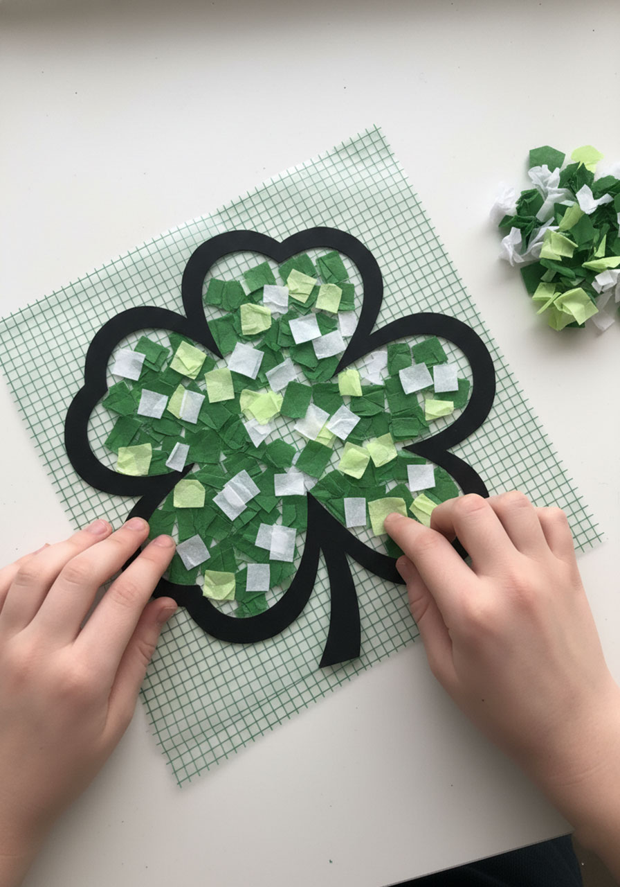 Easy Shamrock Suncatcher Craft Kids Will Love St Patrick S Day
