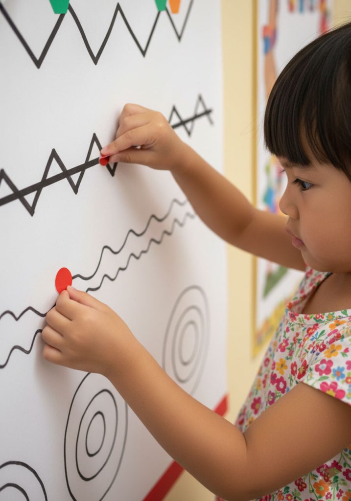 Sticker Lines: Easy Fine Motor Activity Kids Love (2 Min Setup)