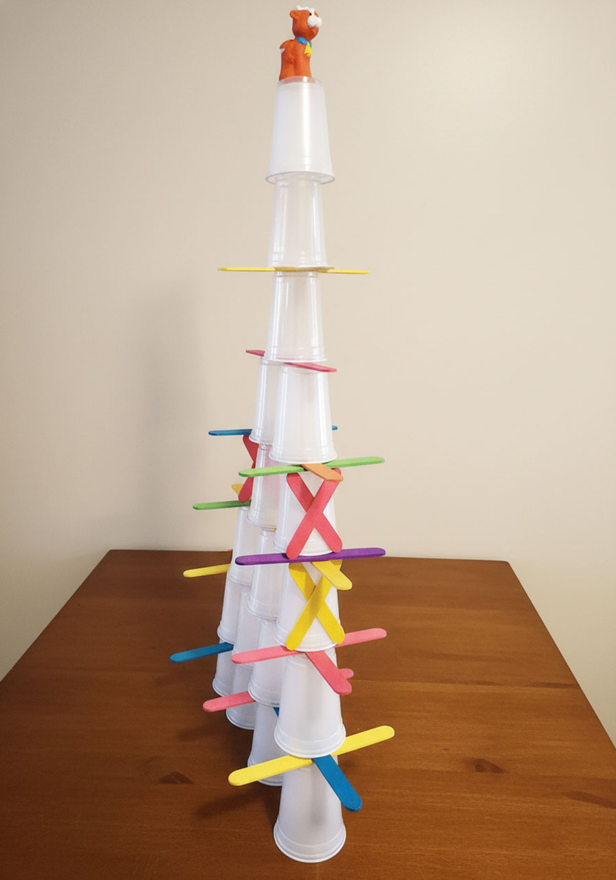 Cup Tower Building Challenge: Fun Indoor Activity for Kids
