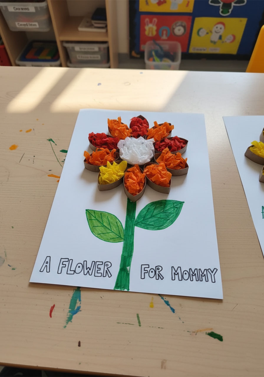 DIY Mother's Day Flower: Easy Paper Roll Craft for Kids