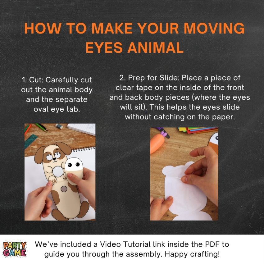 15 Moving Eyes Animals: DIY Interactive Paper Craft for Kids