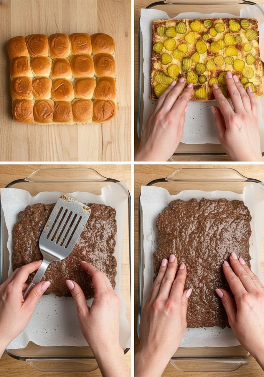 Sheet Pan Burger Sliders on Hawaiian Rolls (Easy Crowd Meal!)