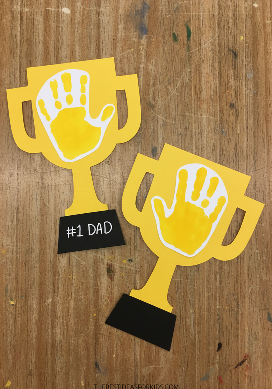 Handprint Trophy: The Cutest Father's Day Craft for Kids