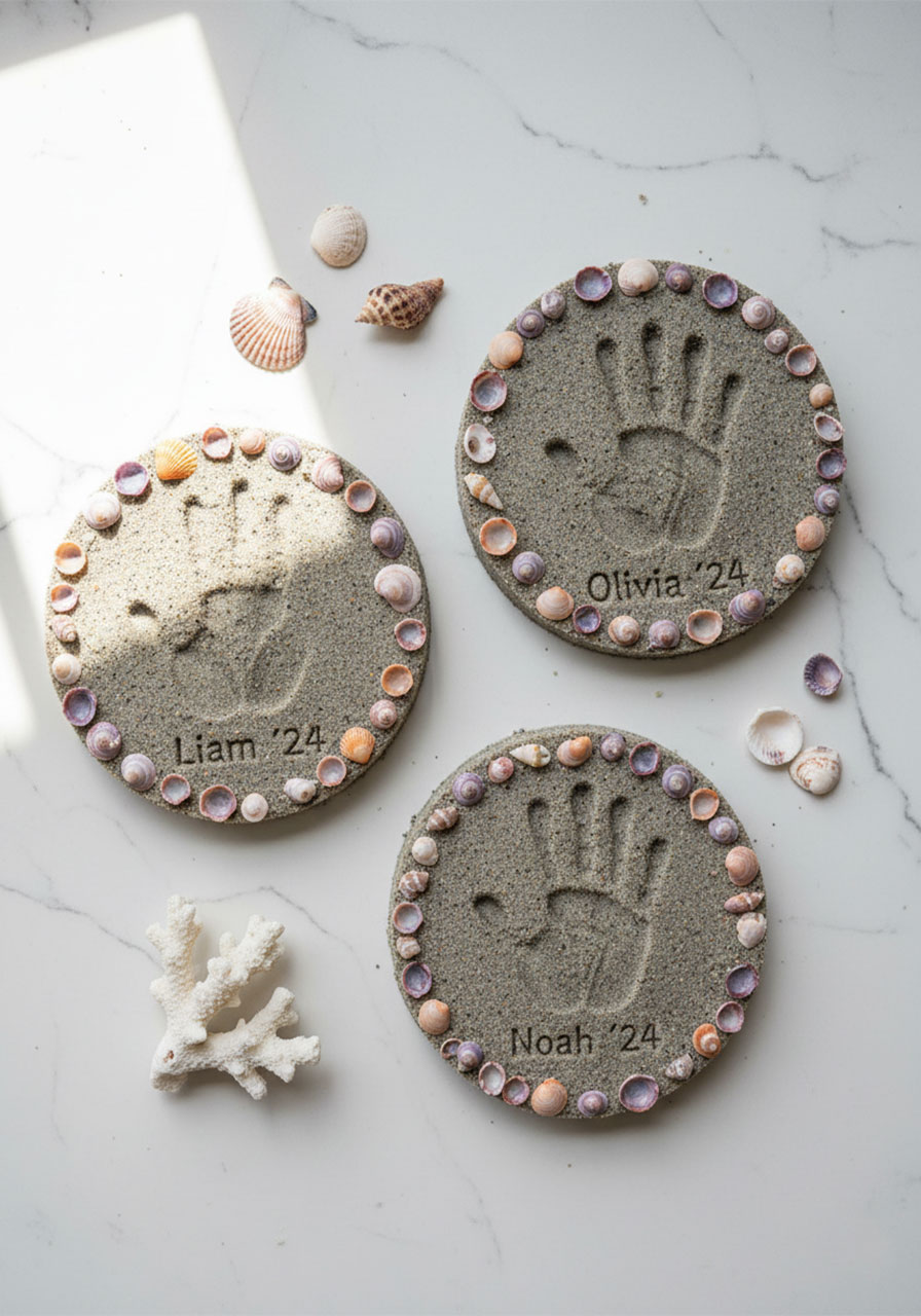 Easy DIY Beach Sand Handprint Keepsake for Kids