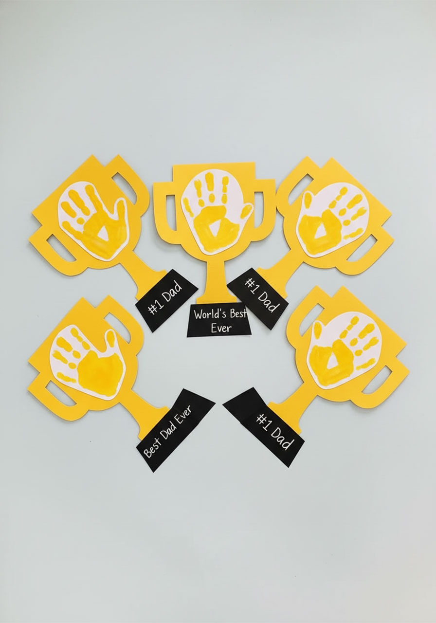 Handprint Trophy: The Cutest Father's Day Craft for Kids