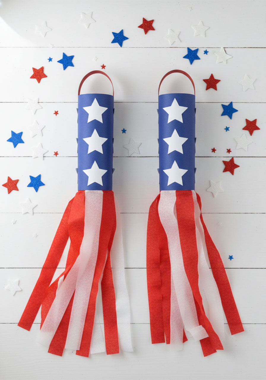 Fun Fourth of July Windsocks Kids Can Make in 5 Steps