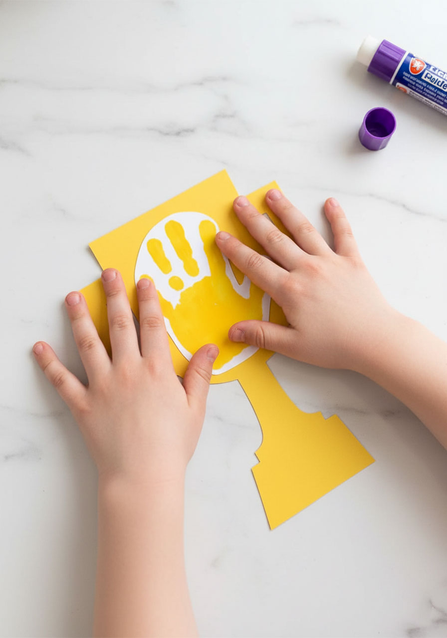 Handprint Trophy: The Cutest Father's Day Craft for Kids