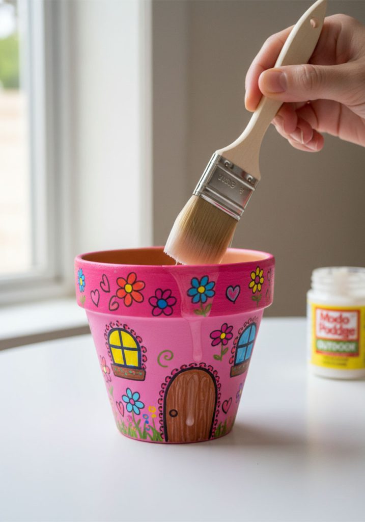 Easy Painted Fairy Houses for the Garden Kids Will Love