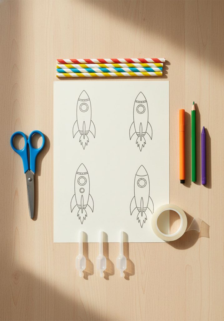 How to Make Straw Rockets – Printable Template!