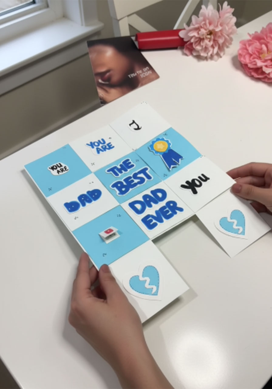 How to Make an Interactive Flip Card for Father's Day