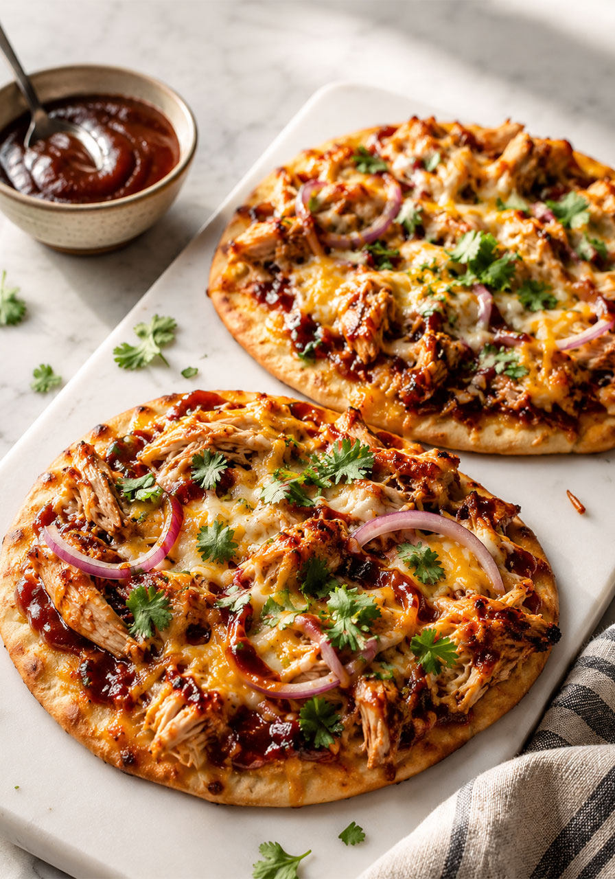 Easy BBQ Chicken Flatbread Recipe (Ready in 30 Min!)